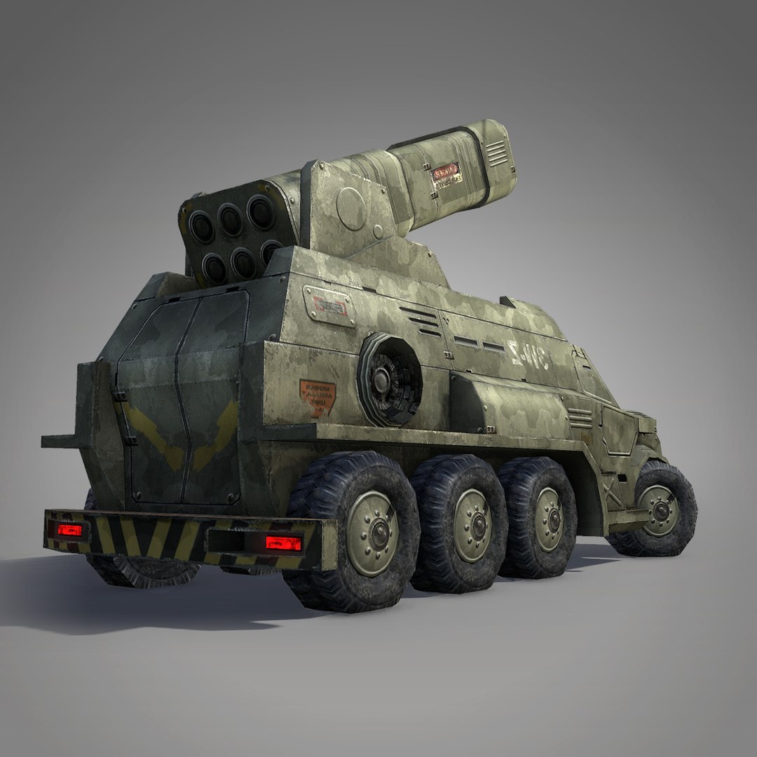 Max Low-poly Rocket Launcher Truck