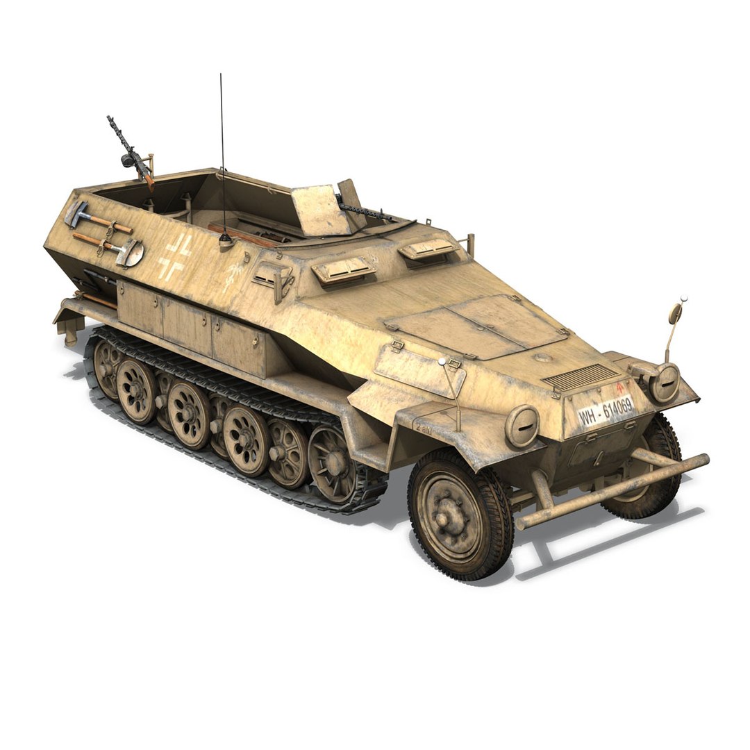 3d Model German 250 Half Track