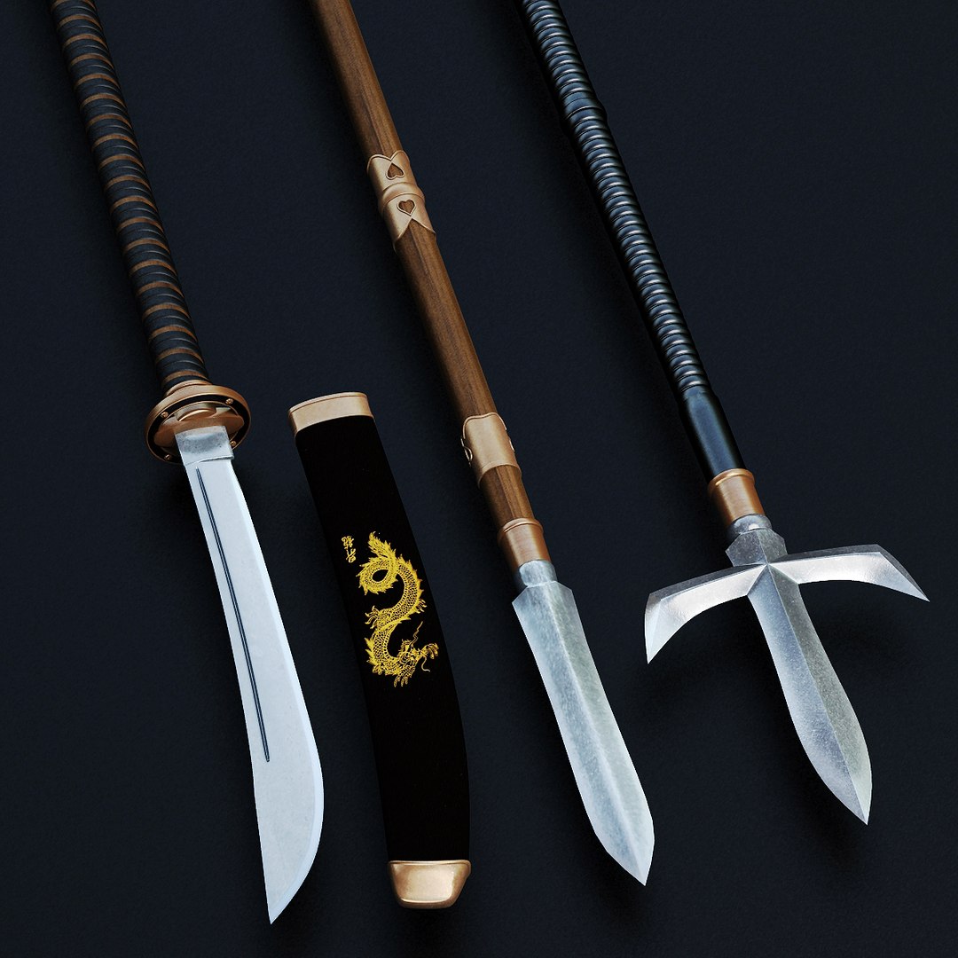 Weapons Japanese Traditional 3D Model - TurboSquid 1323213
