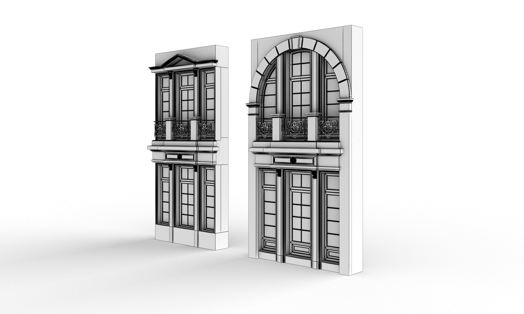 3D Classic Exterior Windows Model - TurboSquid 1521129