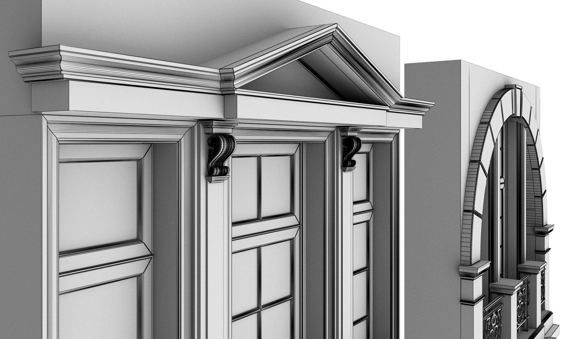 3D Classic Exterior Windows Model - TurboSquid 1521129