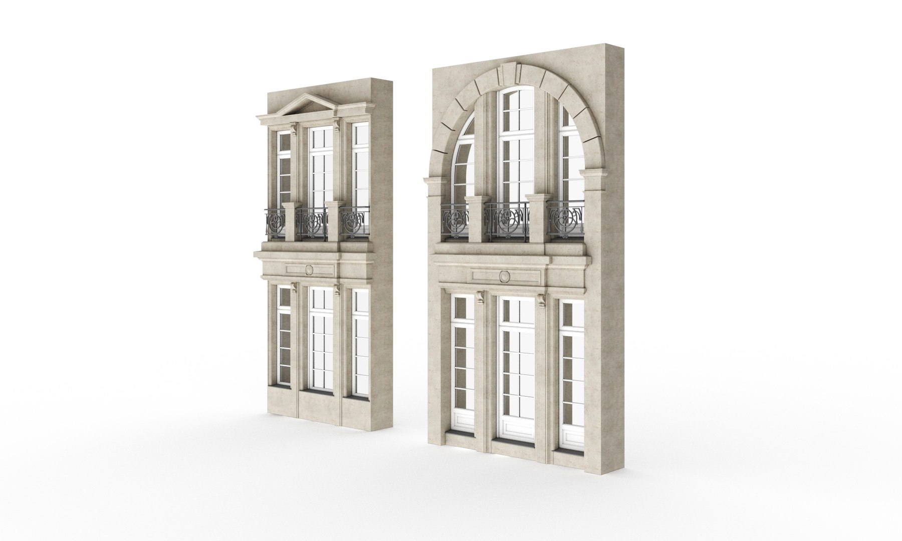 3D Classic Exterior Windows Model - TurboSquid 1521129
