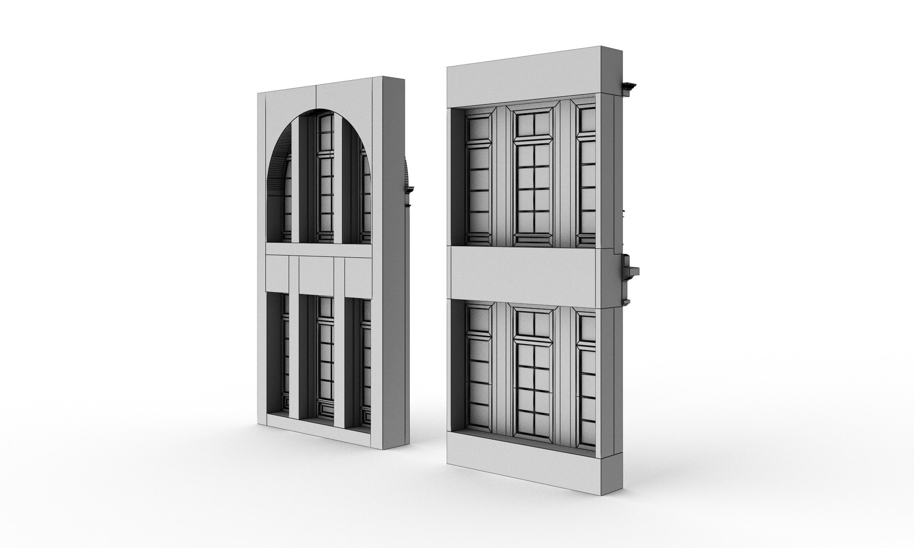 3D Classic Exterior Windows Model - TurboSquid 1521129