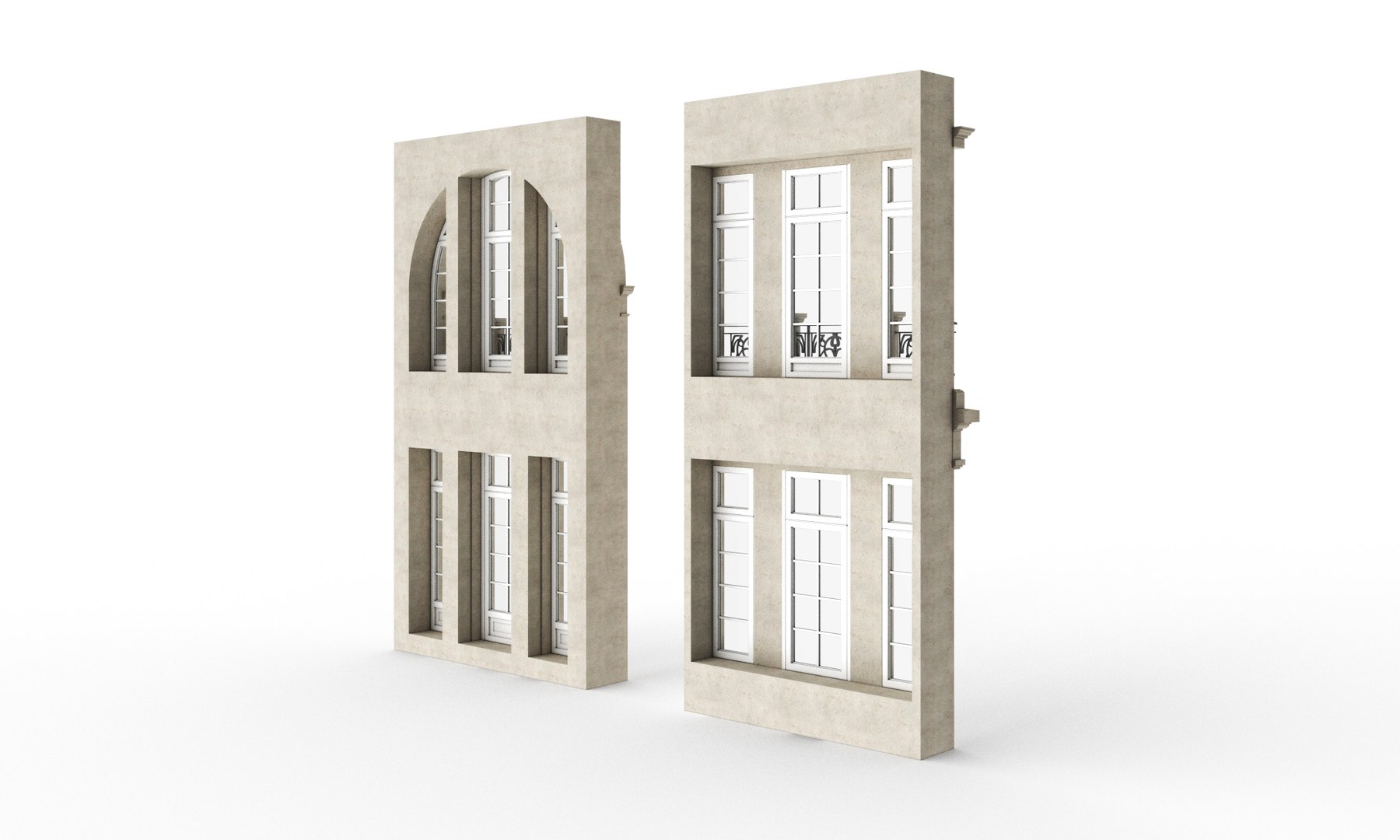 3D Classic Exterior Windows Model - TurboSquid 1521129