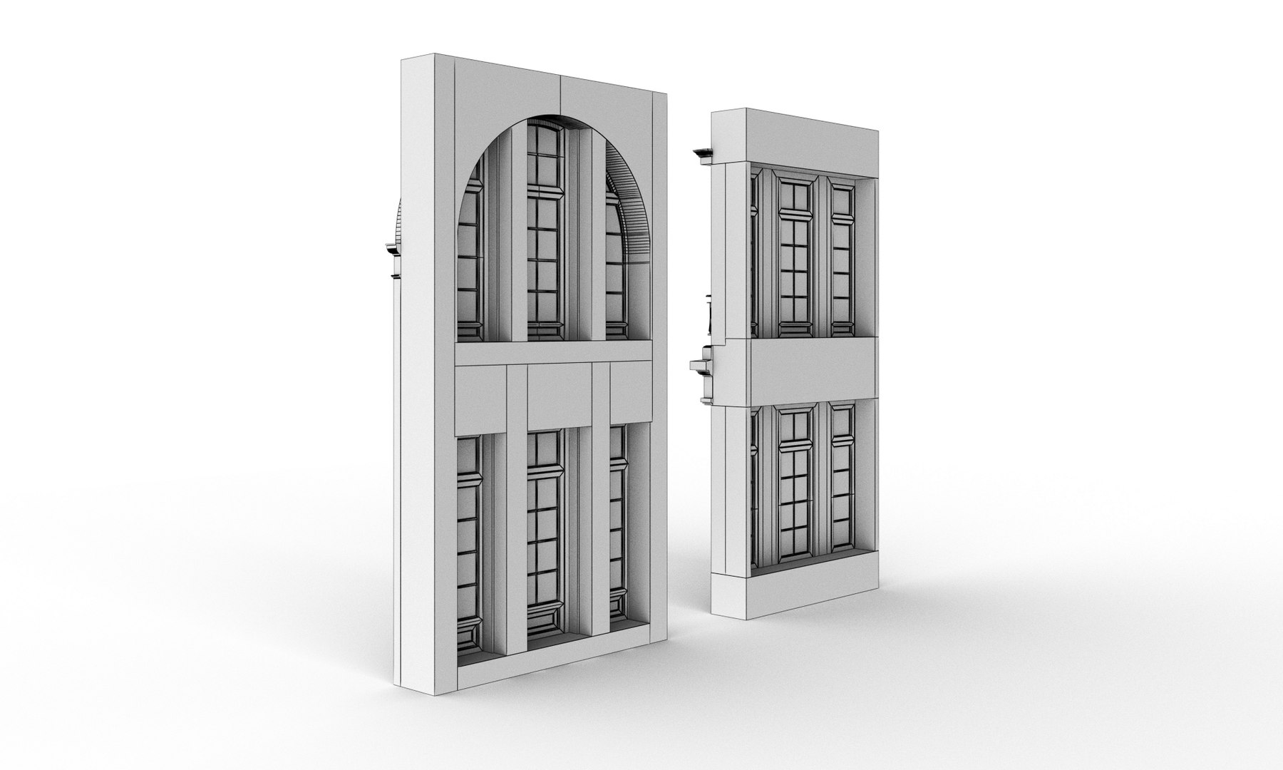 3D Classic Exterior Windows Model - TurboSquid 1521129