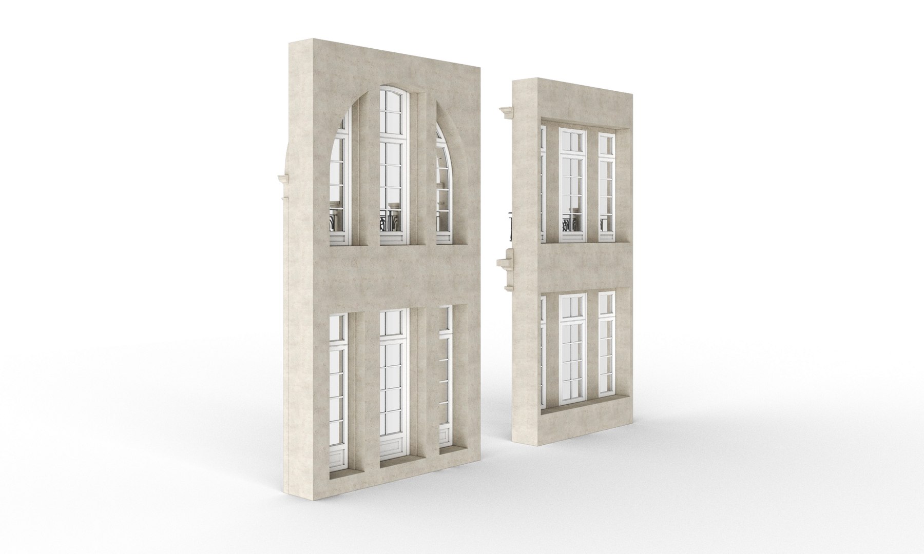 3D Classic Exterior Windows Model - TurboSquid 1521129