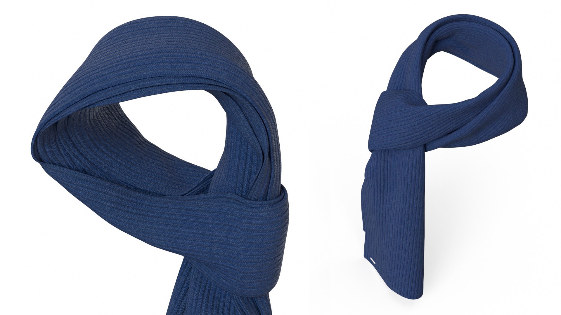 3D Mens Scarf Tie Slip Knot Blue - TurboSquid 2243925