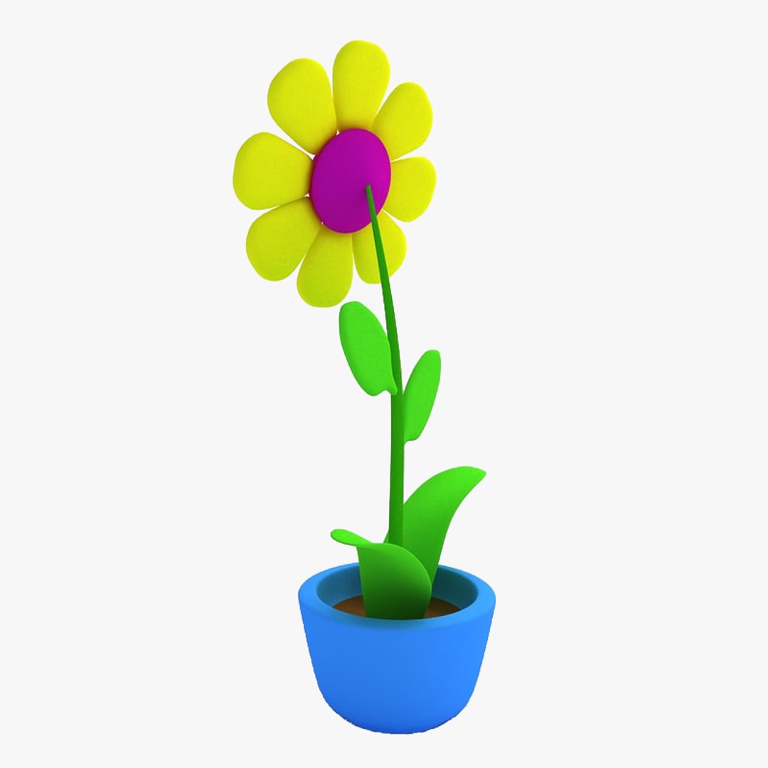 3d Cartoon Flower Model