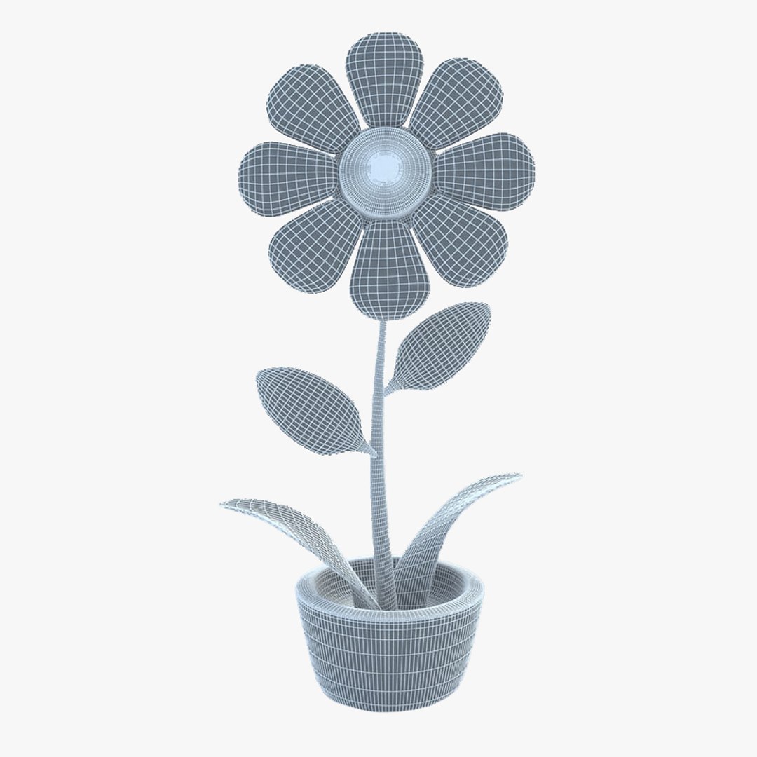 3d Cartoon Flower Model