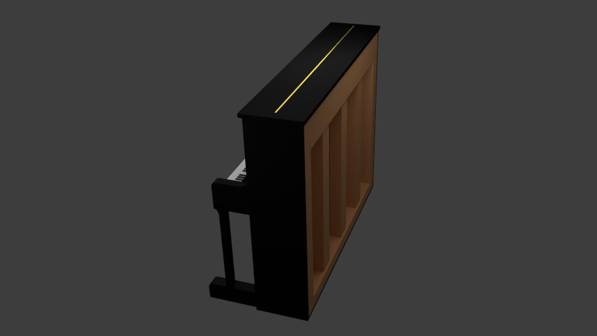 3ds Max Basic Upright Piano