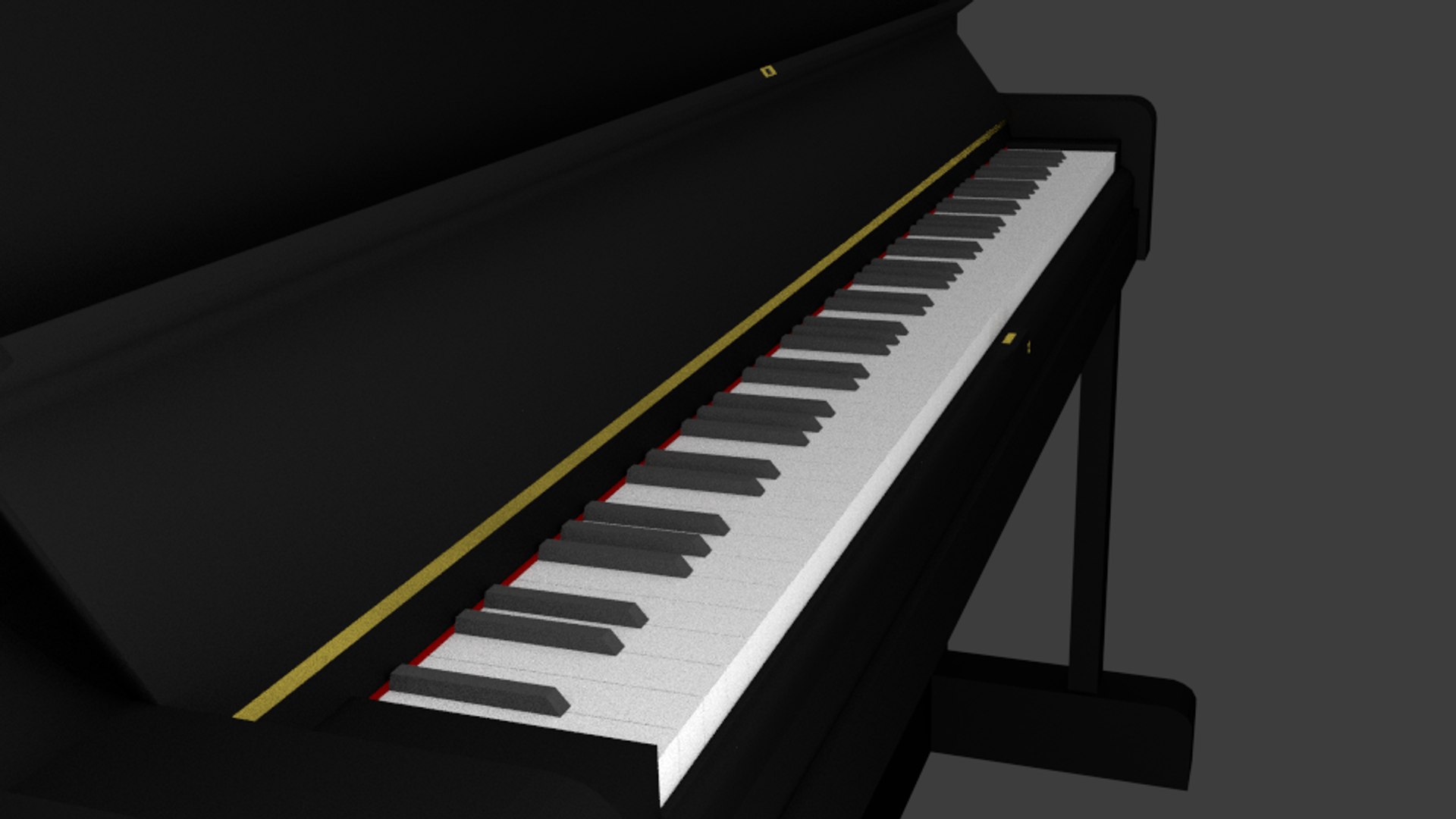 3ds Max Basic Upright Piano