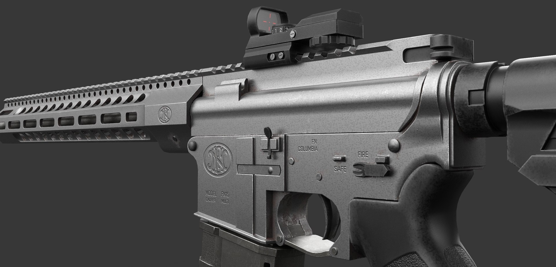 3D FN15 TAC3 Tactical Rifle - TurboSquid 2111669