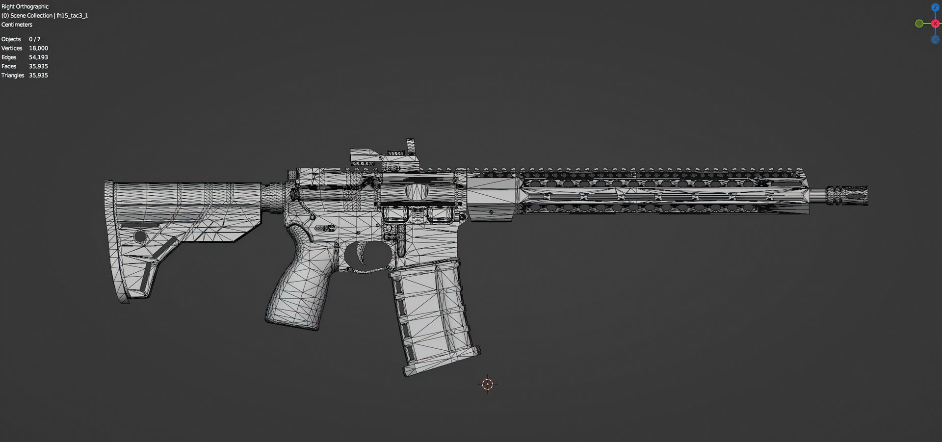 3D FN15 TAC3 Tactical Rifle - TurboSquid 2111669