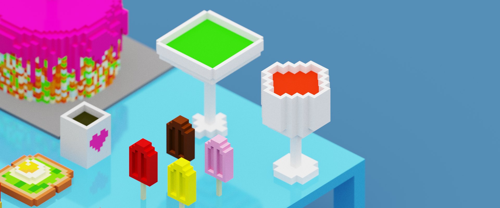 Voxel Fast Food Pack 3D Model - TurboSquid 2060296