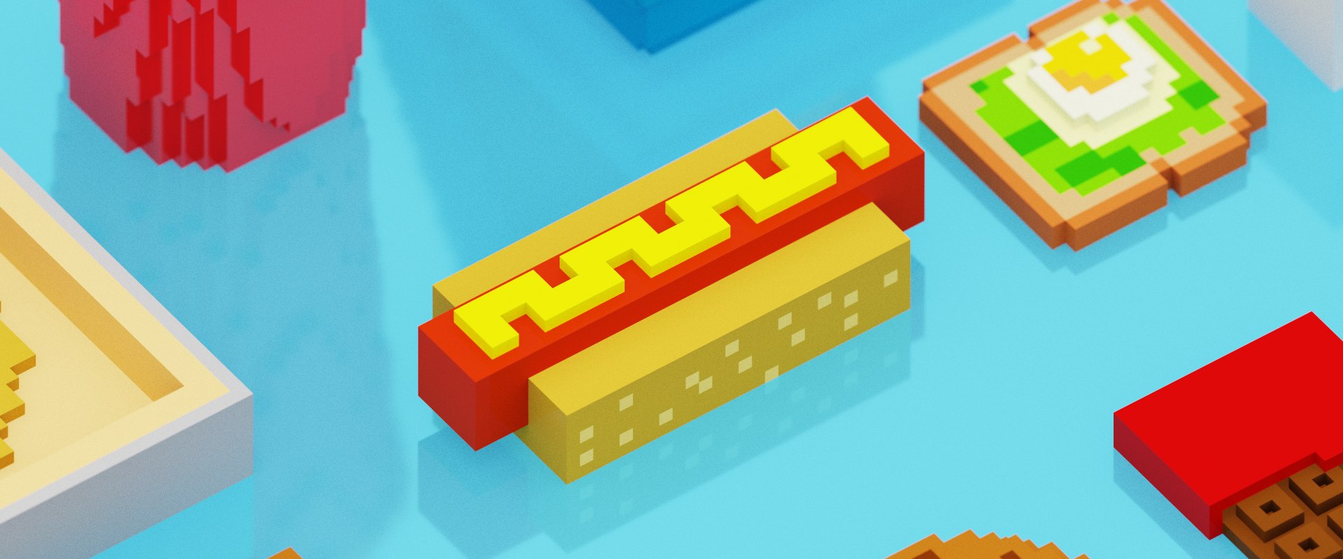 Voxel Fast Food Pack 3D Model - TurboSquid 2060296