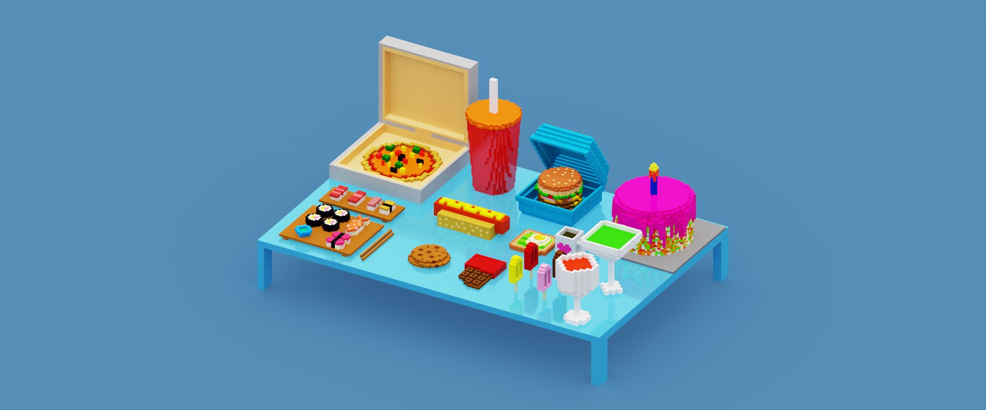 Voxel Fast Food Pack 3D model - TurboSquid 2060296