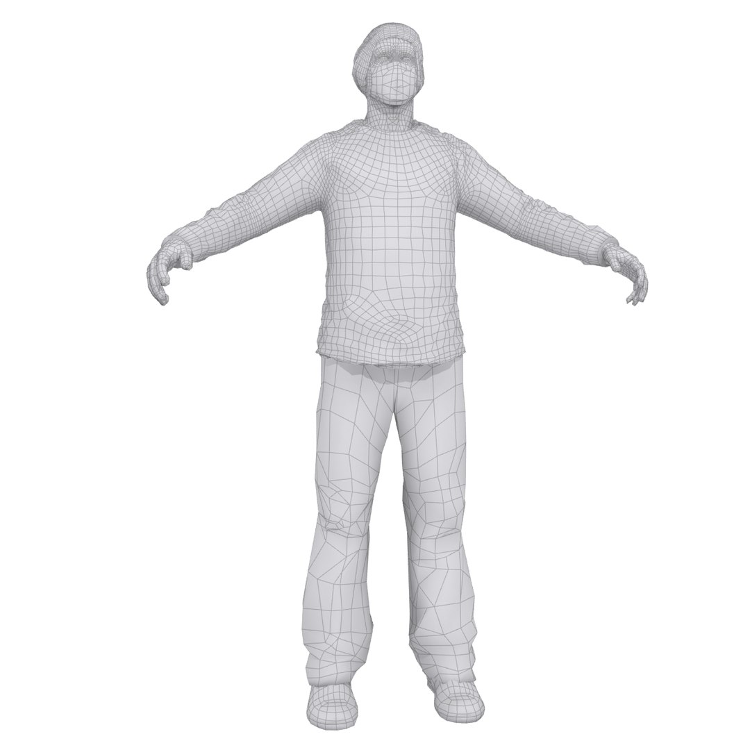 3d human man male model