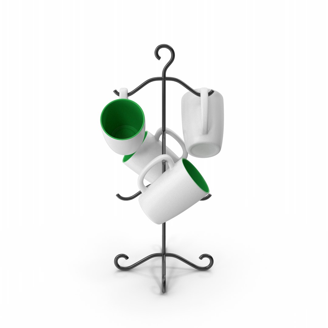 3D Mug Tree Stand Set - TurboSquid 2120221