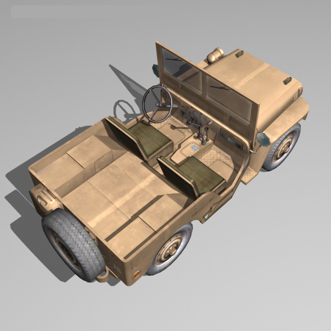 3d israel police willys jeep