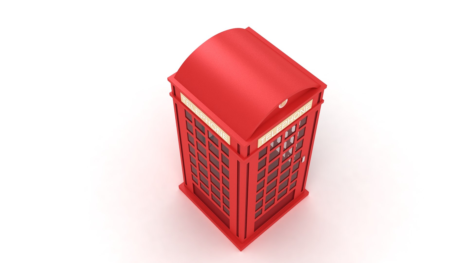 3D Model Red Phone Booth - TurboSquid 1818091