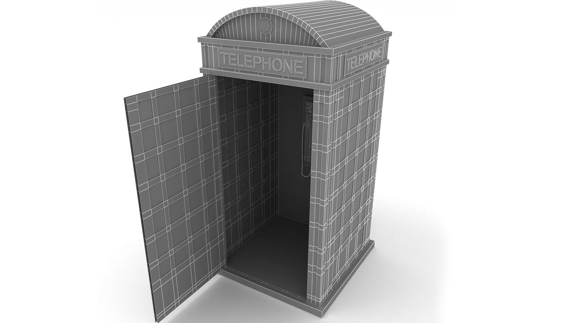 3D Model Red Phone Booth - TurboSquid 1818091