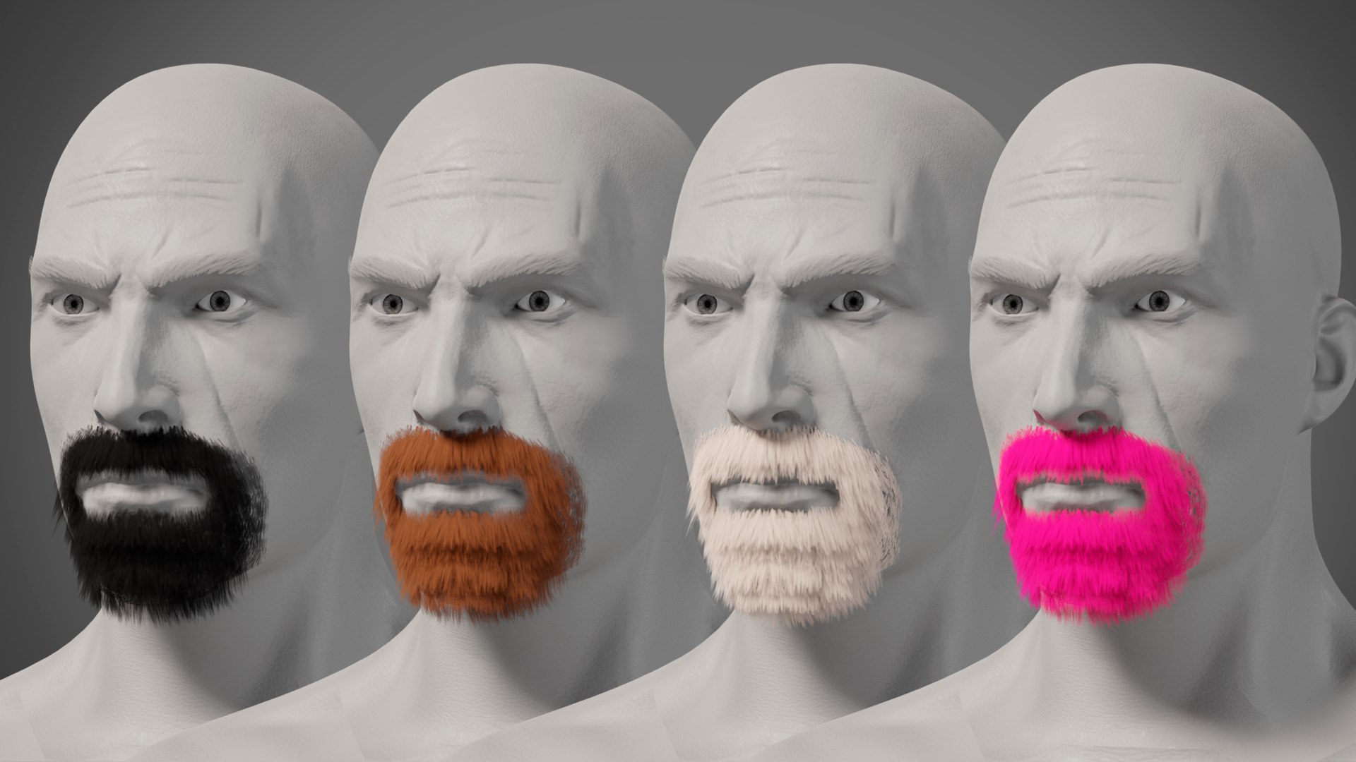 3D Professional Realtime Beard Pack Model - TurboSquid 1991786