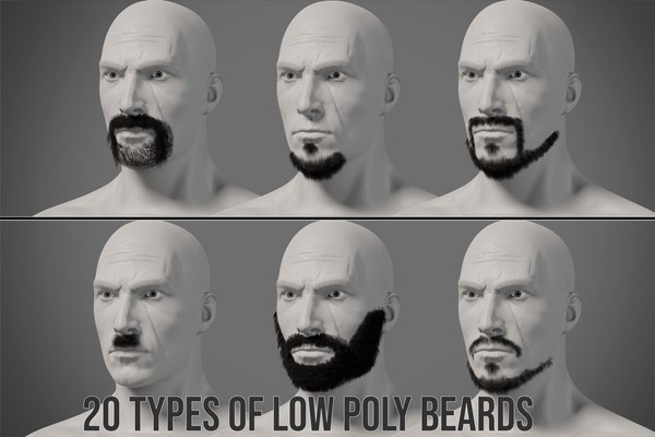 Professional Realtime Beard Pack 3D 모델 - TurboSquid 1991786