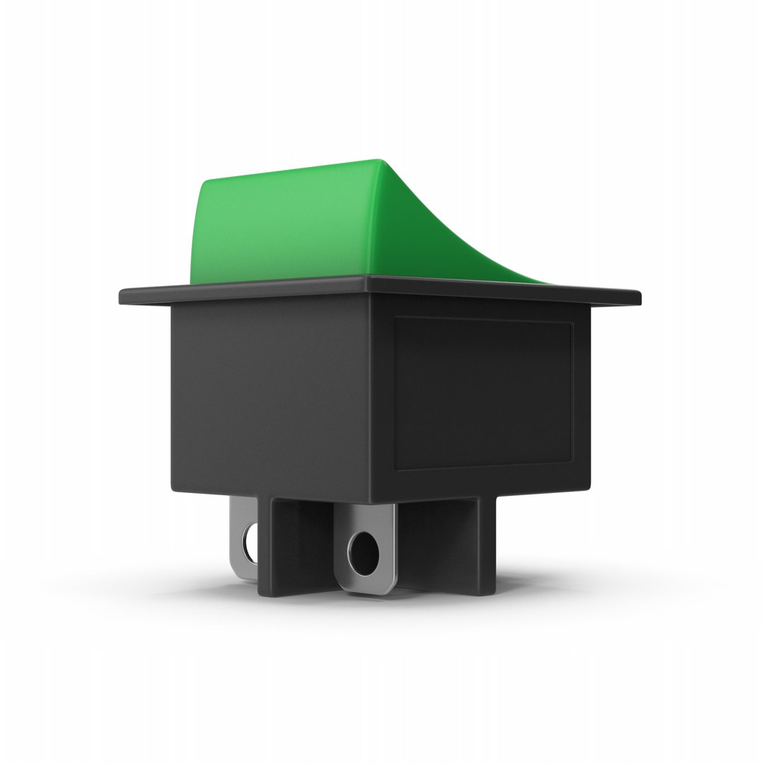 3D Green On Off Power Switch - TurboSquid 2153927