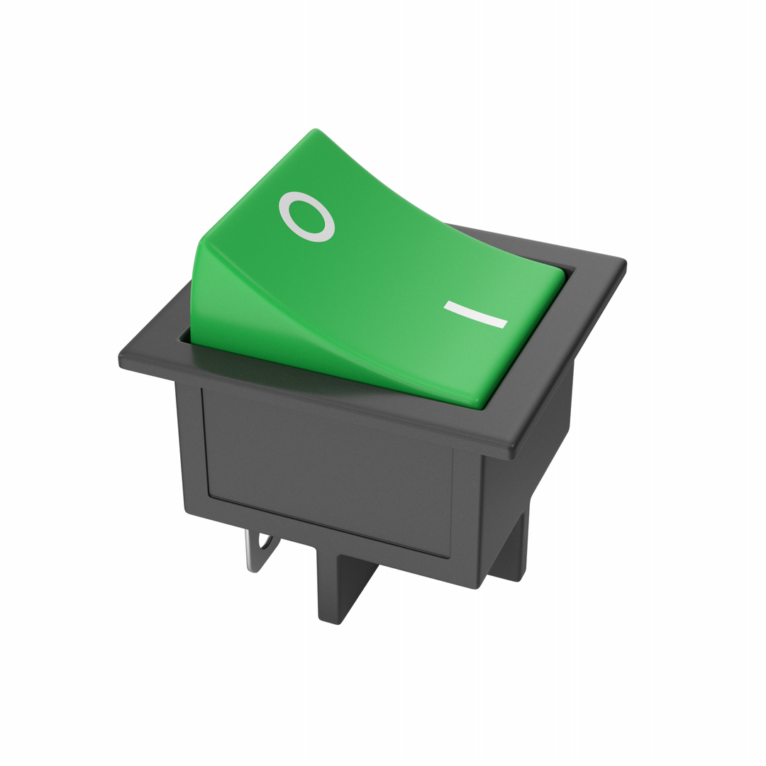 3D Green On Off Power Switch - TurboSquid 2153927