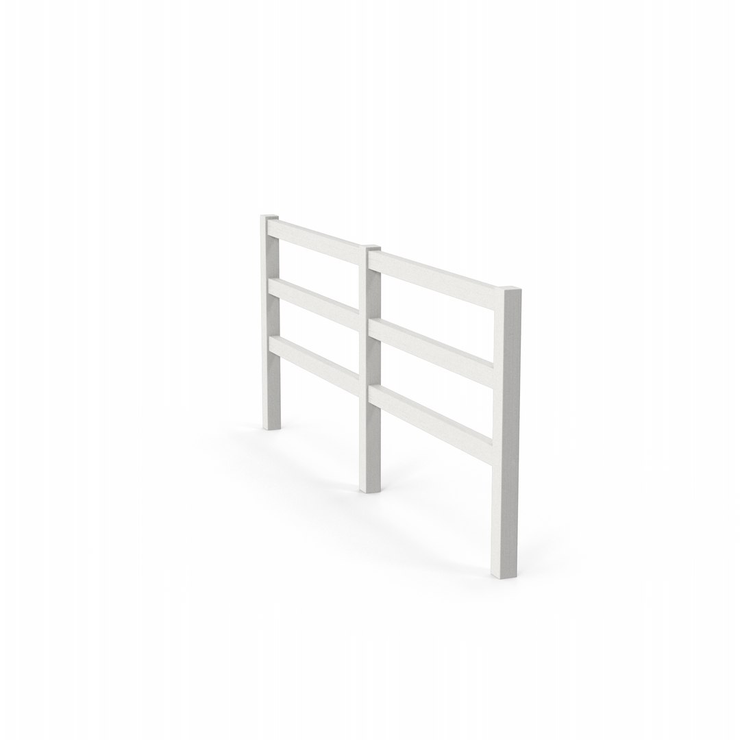 3D White Fence Model - TurboSquid 2057502