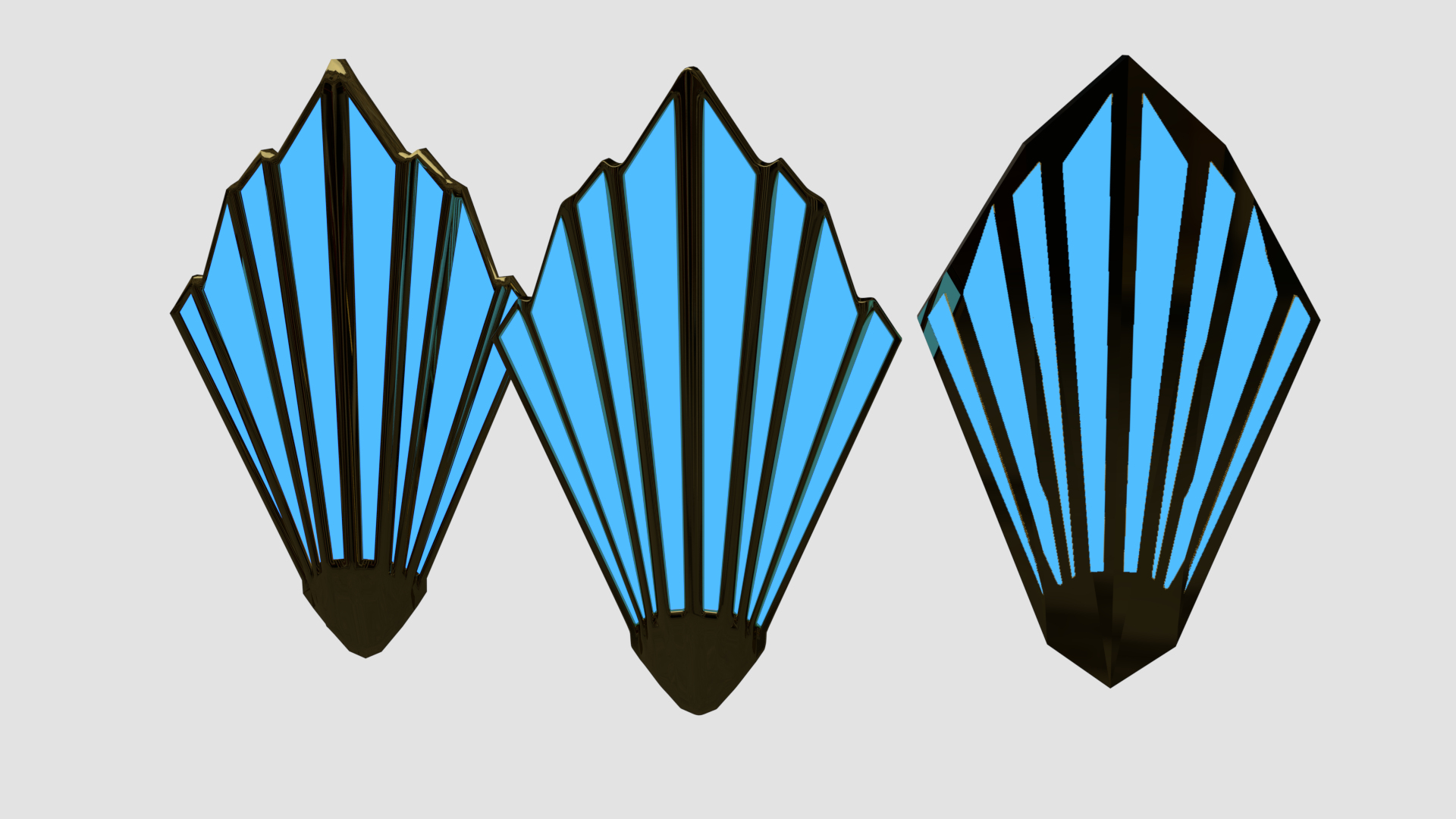 3D Art Deco Wall Lamp Sconce LOD Set - TurboSquid 2000320
