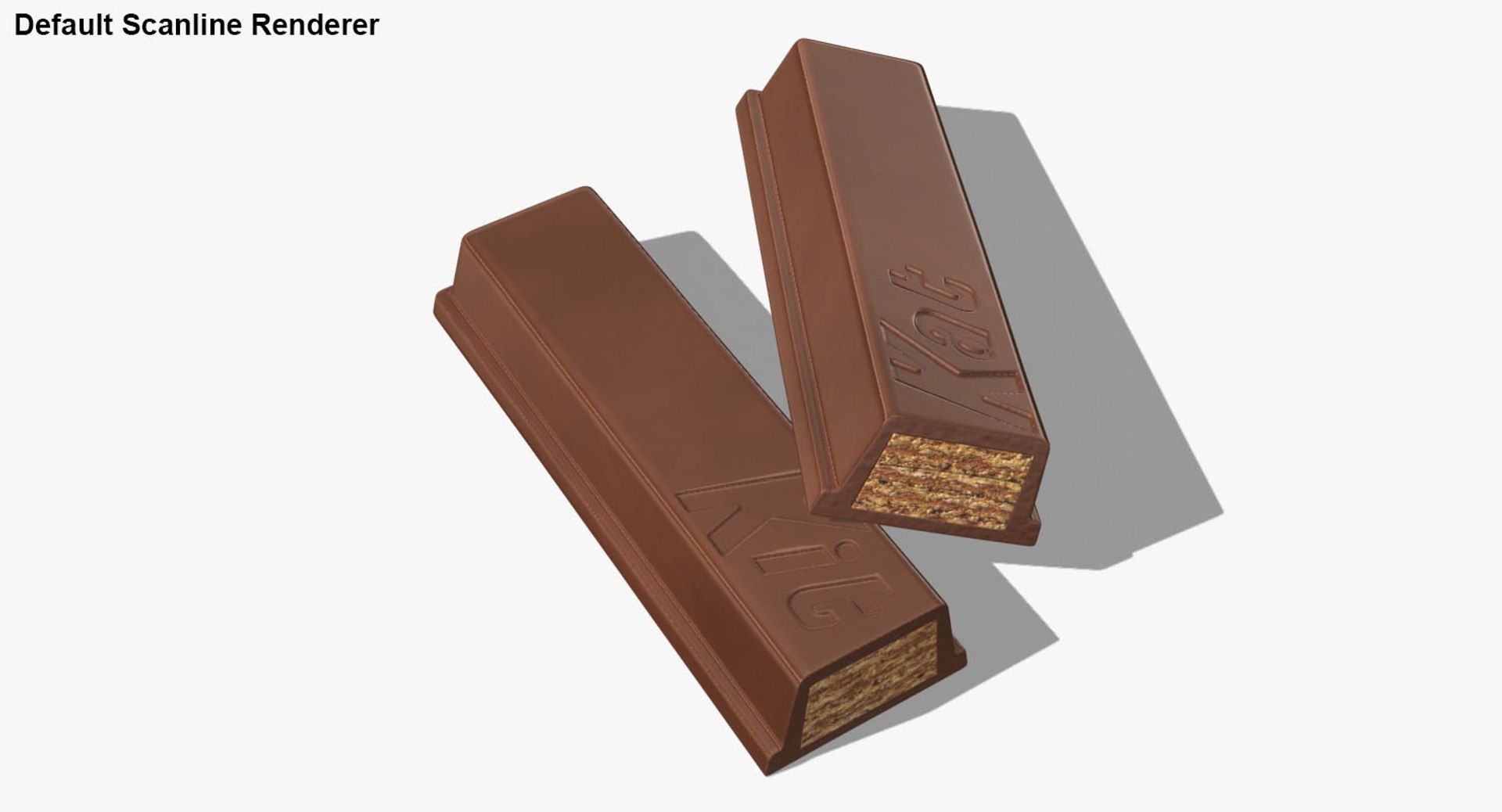 3d realistic broken kit kat model