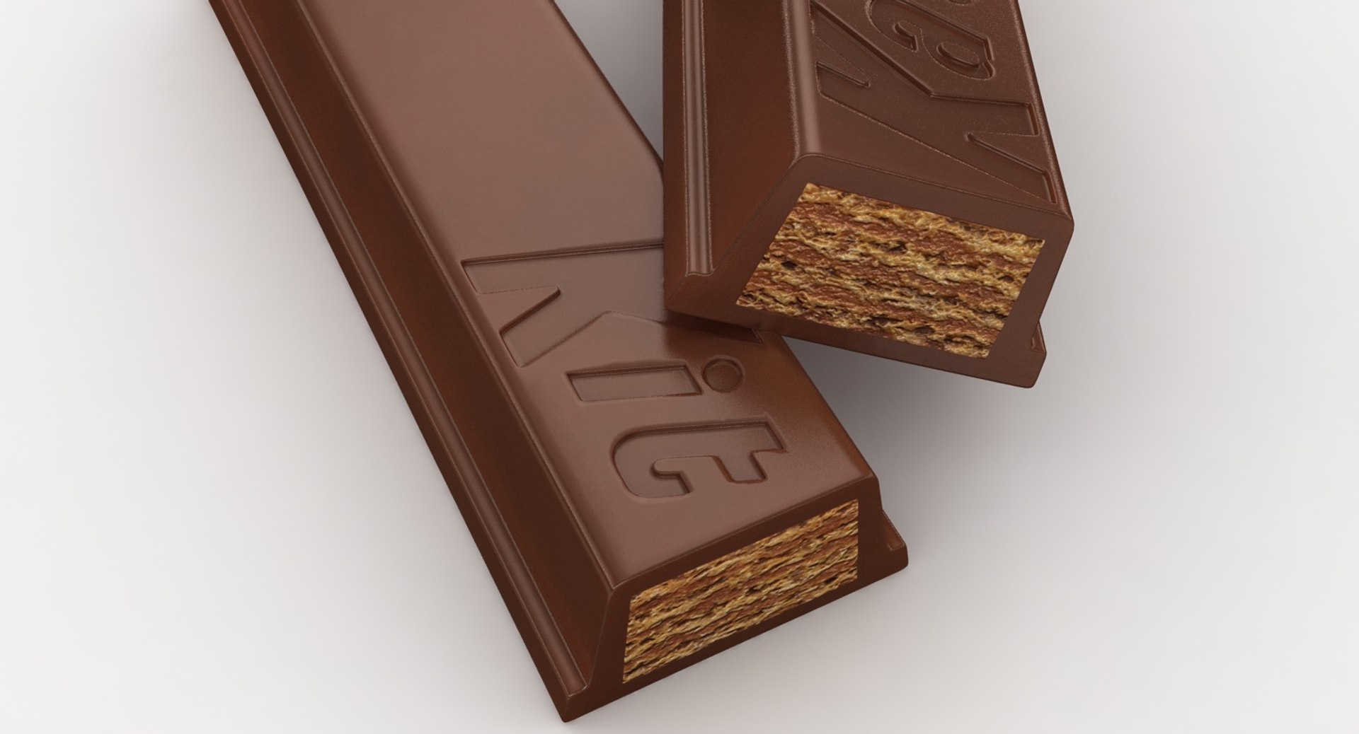 3d realistic broken kit kat model