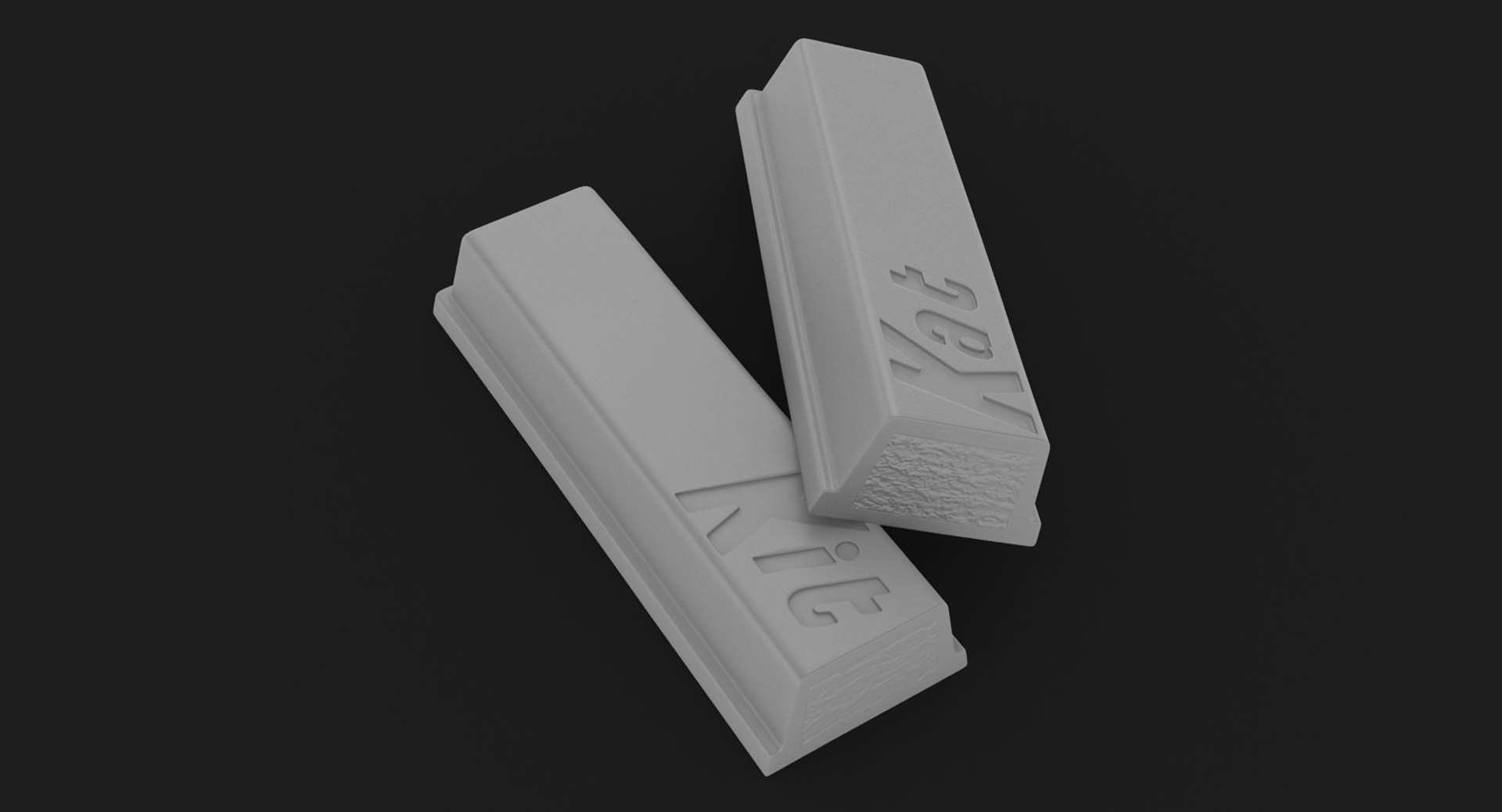 3d realistic broken kit kat model