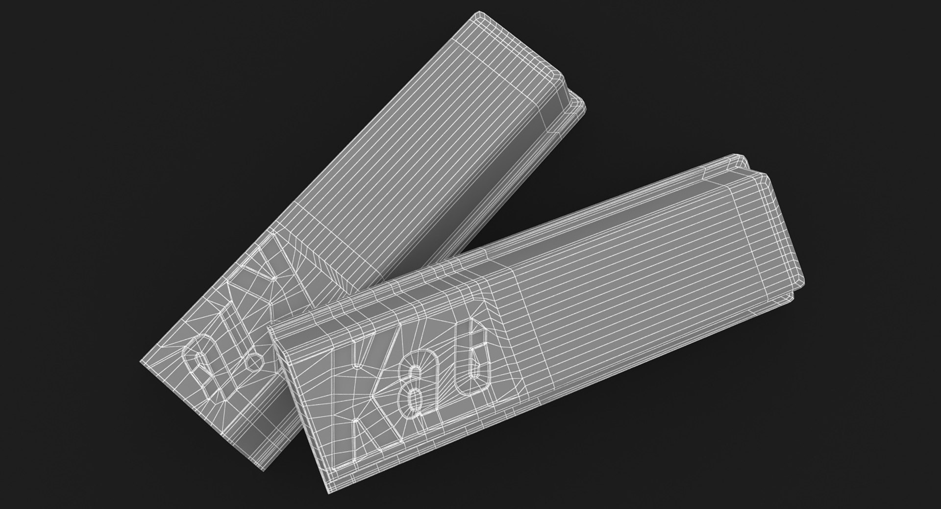 3d realistic broken kit kat model