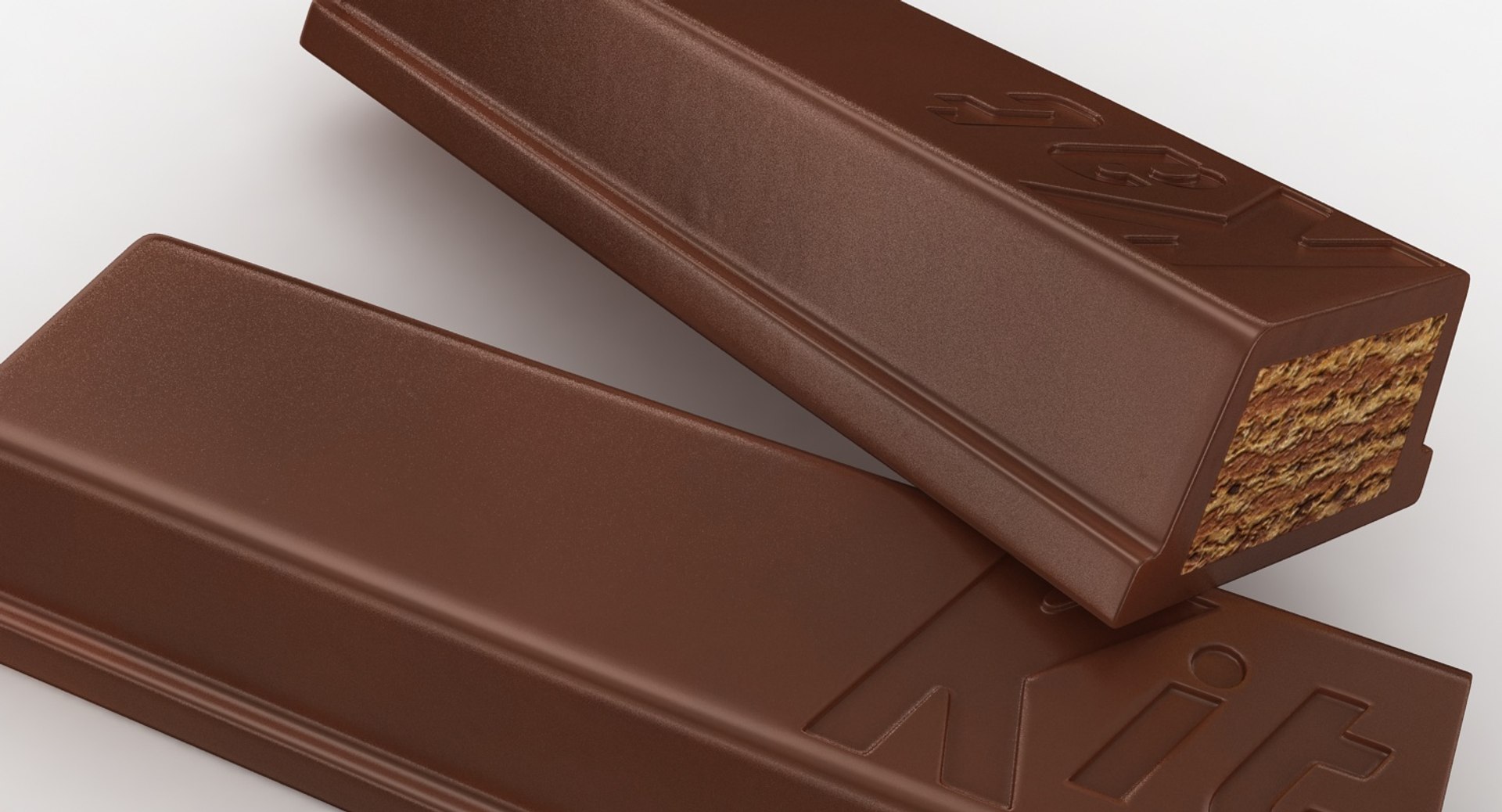 3d realistic broken kit kat model