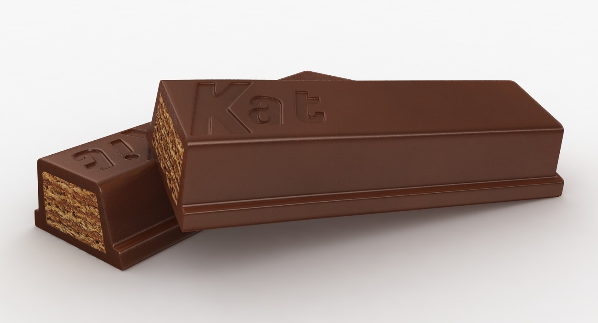 3d realistic broken kit kat model