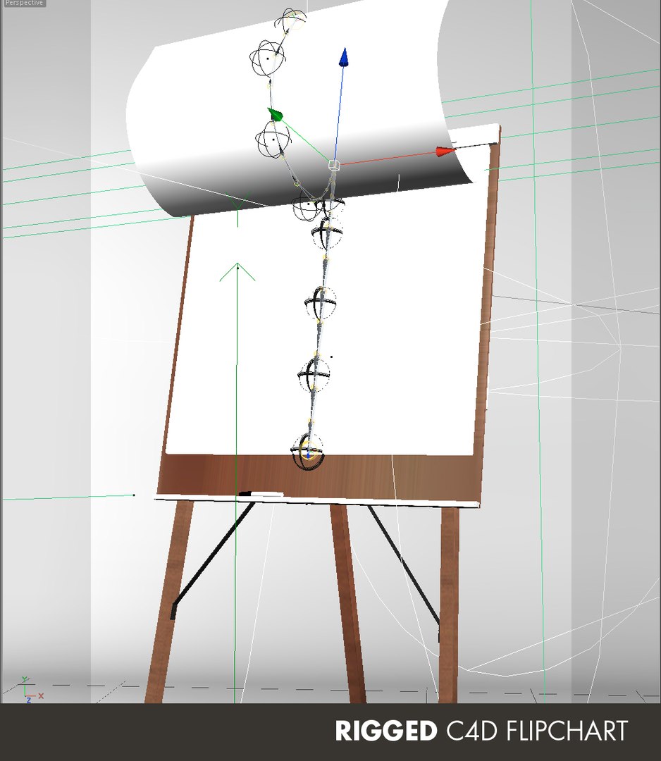 3d flip chart animation rigged