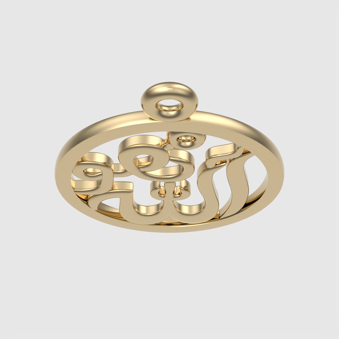 Timeless Faith Arabic Pendant JDBCo 3D Model - TurboSquid 2342828