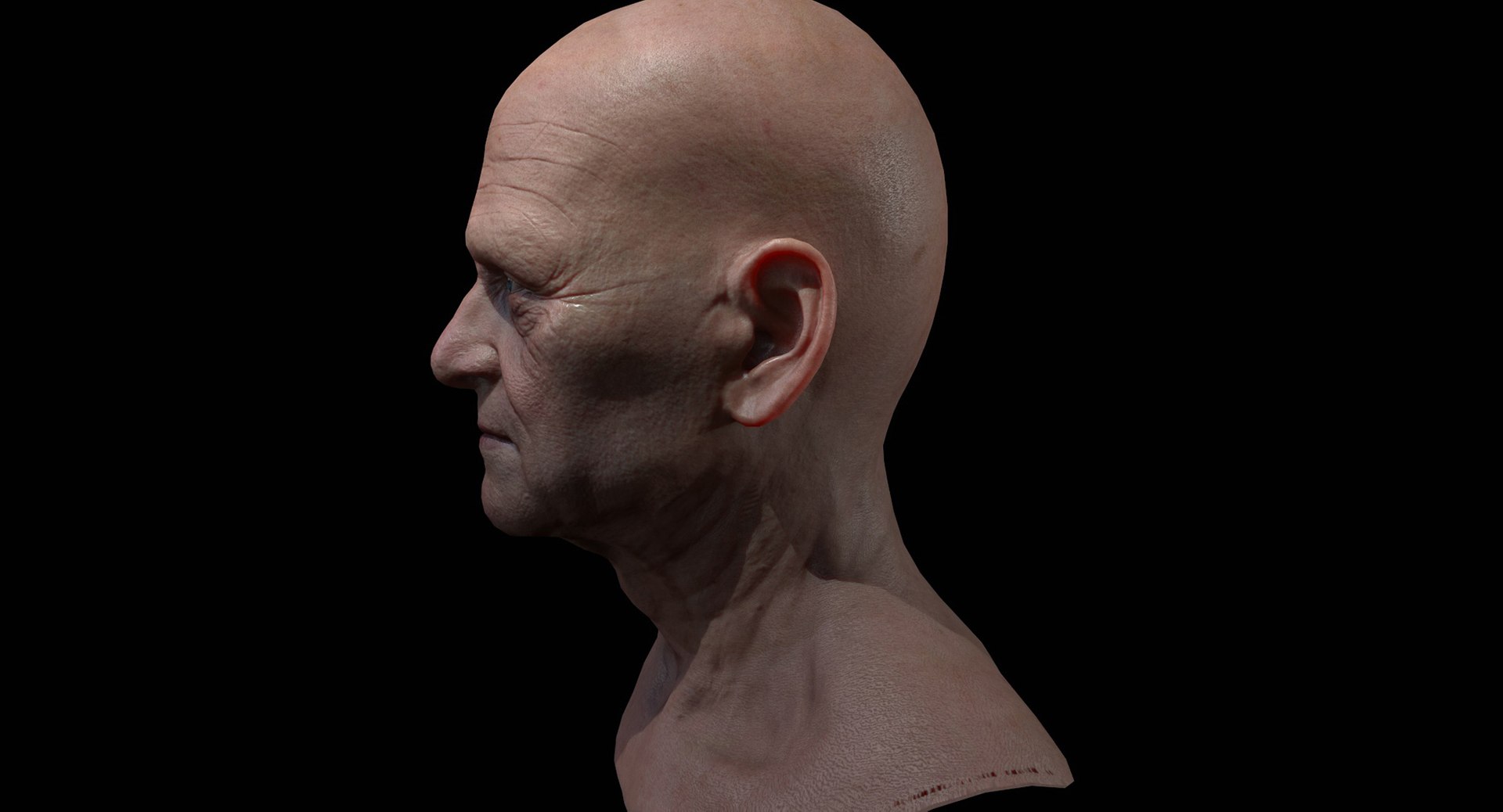 3d Model Of Male Character Face