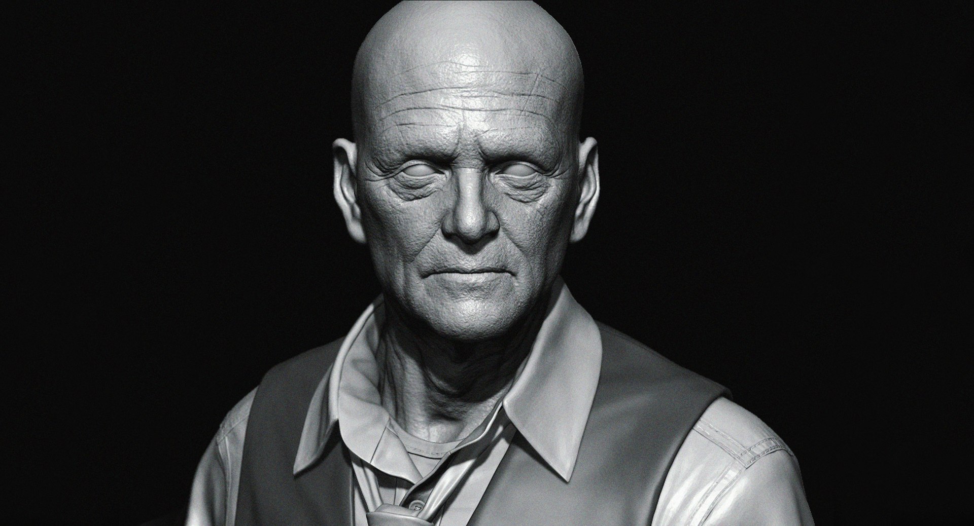 3d Model Of Male Character Face