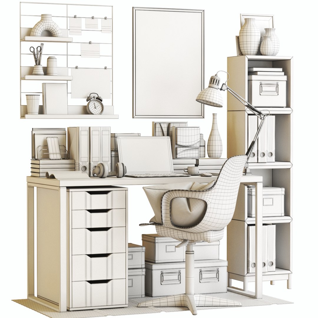 IKEA Office Workplace 113 3D Model - TurboSquid 1914410