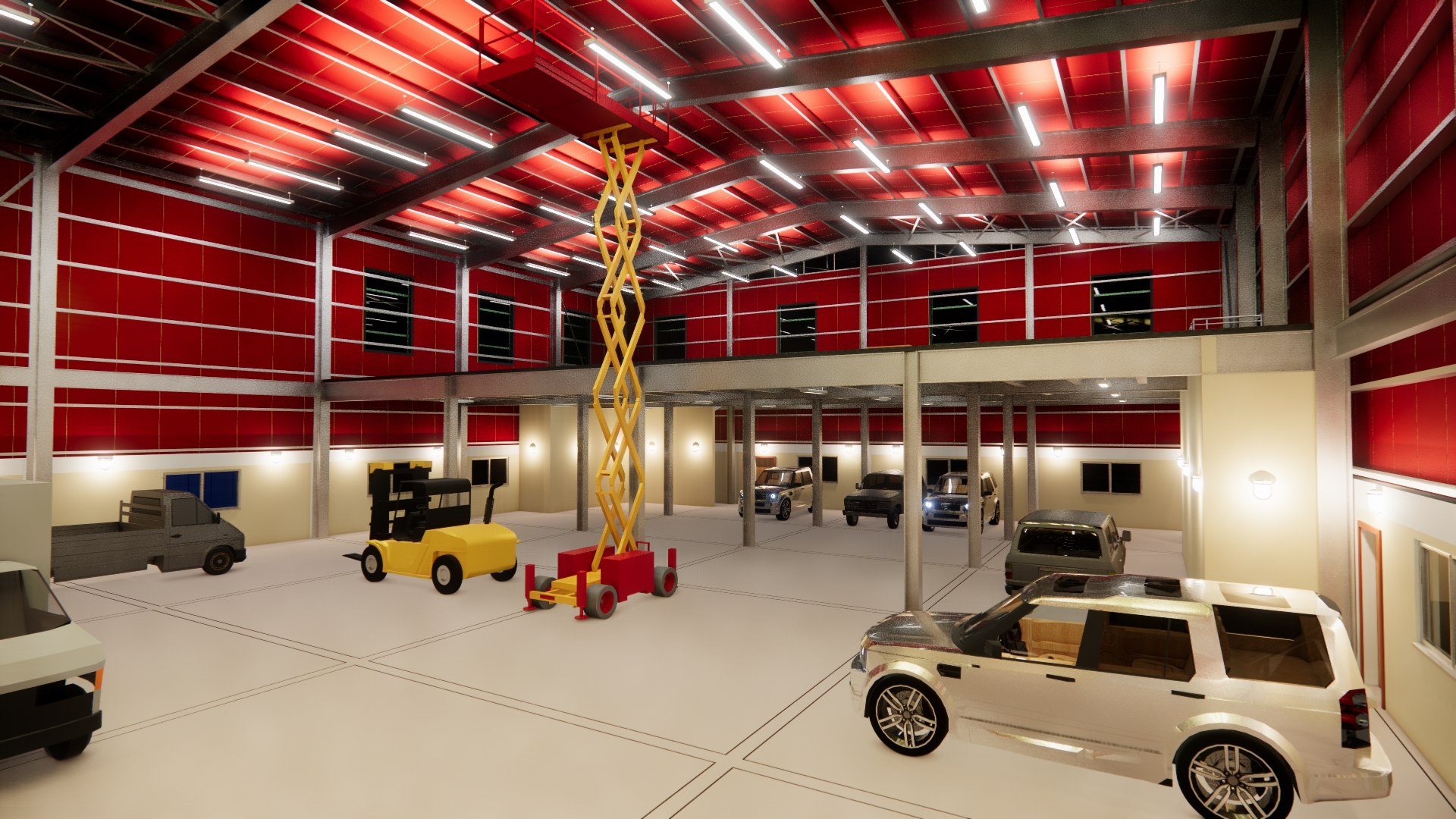 Warehouse G Plus M Steel Structure With Concrete Substructure 3D Model - TurboSquid 2001524