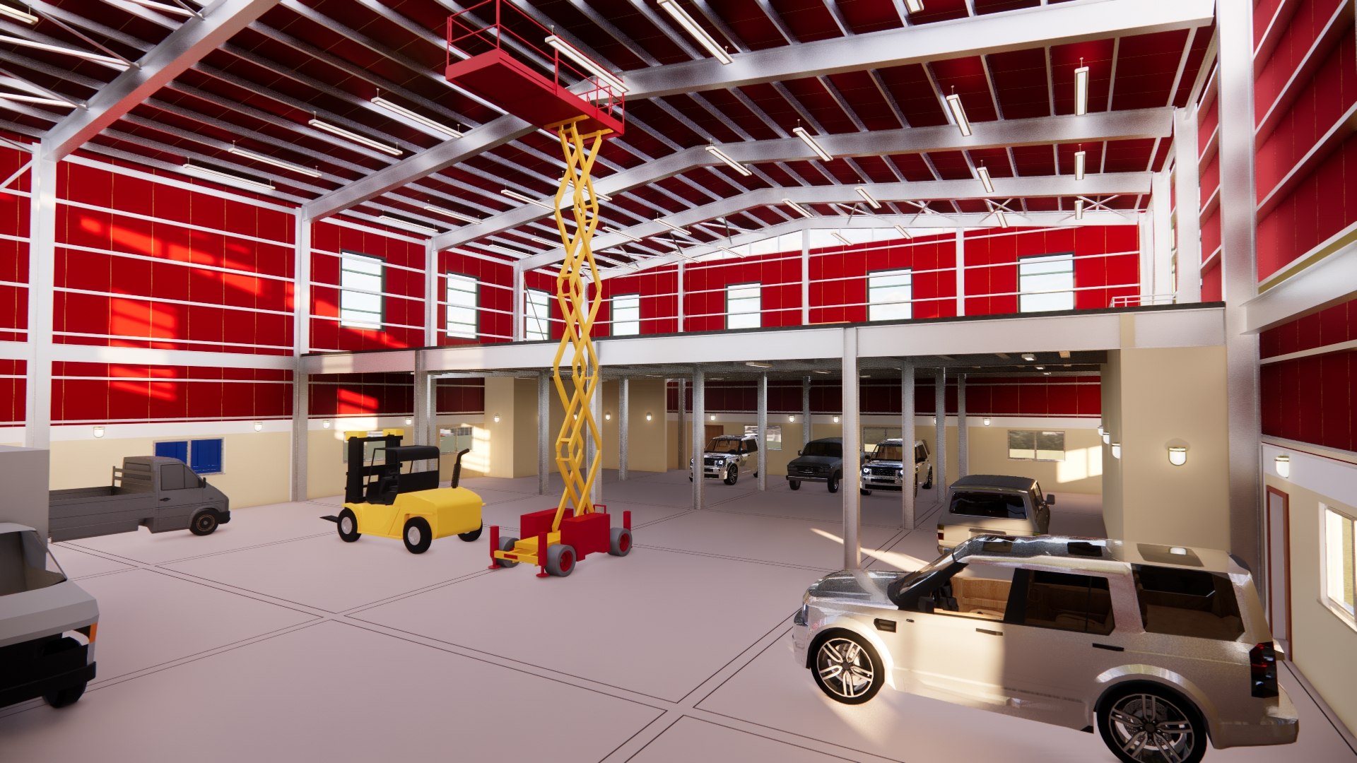 Warehouse G Plus M Steel Structure With Concrete Substructure 3D Model ...