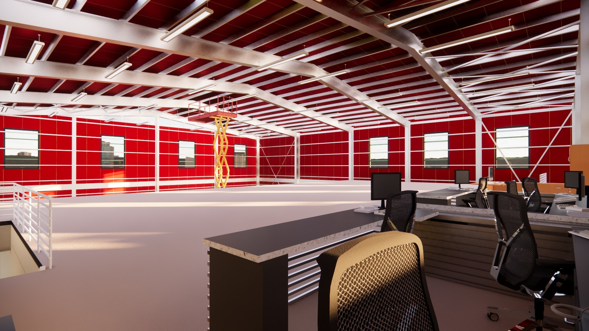 Warehouse G Plus M Steel Structure With Concrete Substructure 3D Model - TurboSquid 2001524