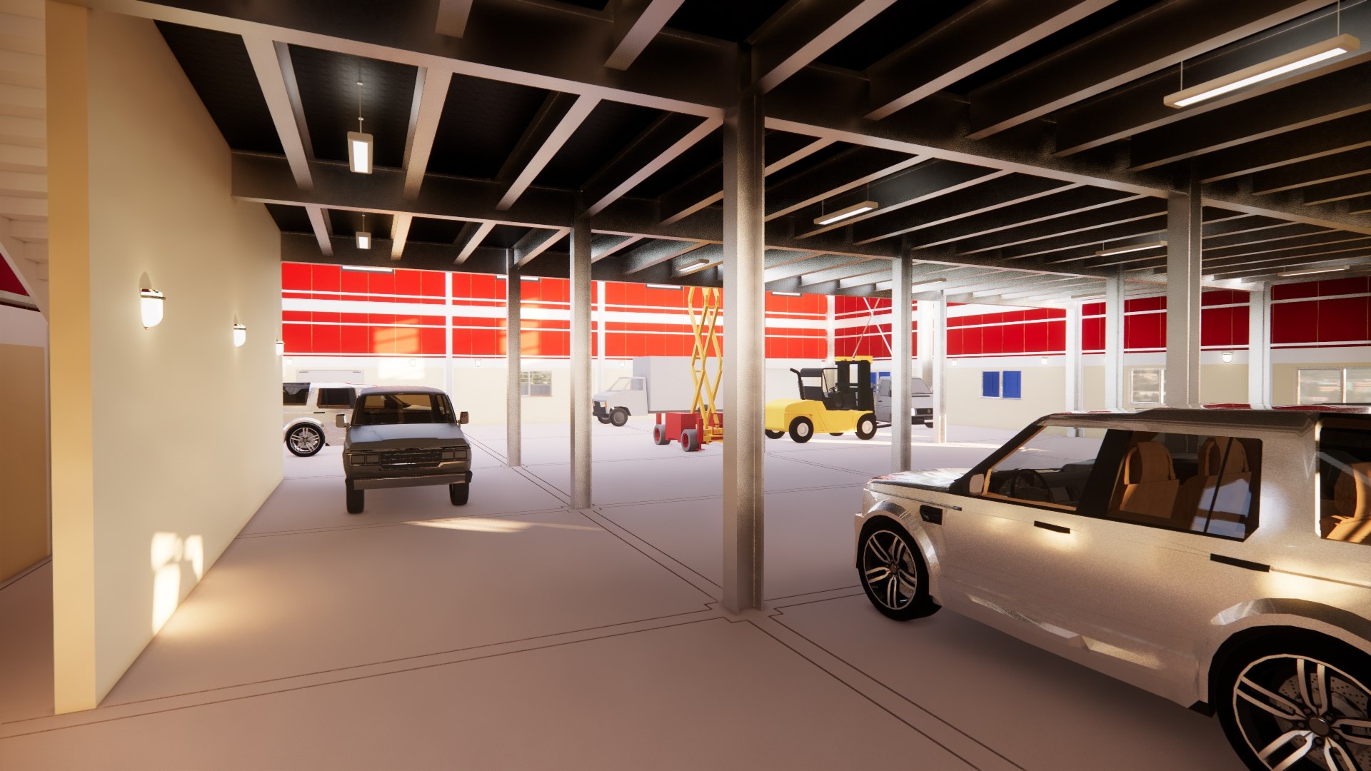 Warehouse G Plus M Steel Structure With Concrete Substructure 3D Model - TurboSquid 2001524