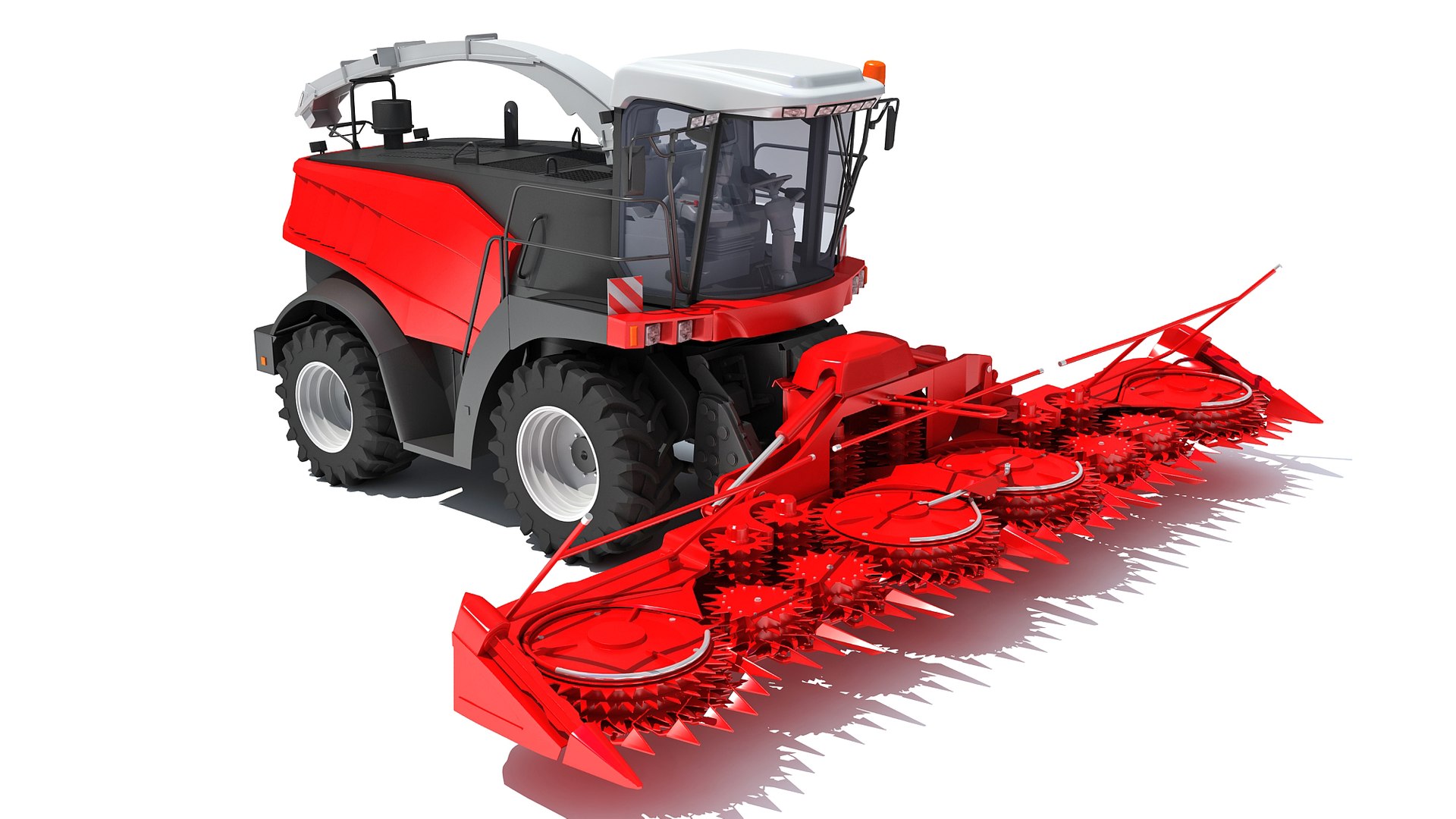 Red Combine Harvester 3D Model - TurboSquid 1818889