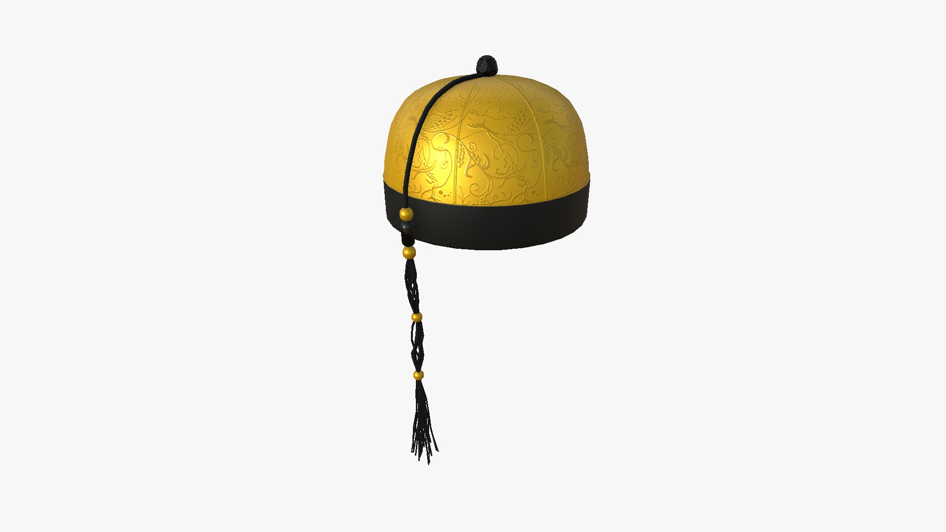 3D Chinese Traditional Hat A06 Yellow - Character Design - TurboSquid ...