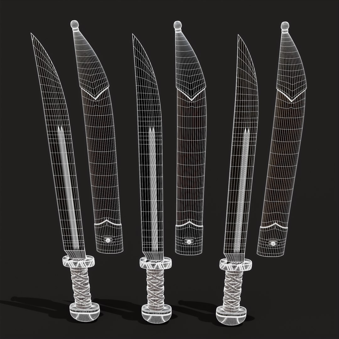 3D Model Medieval Germanic Seax Short Sword - TurboSquid 1926643