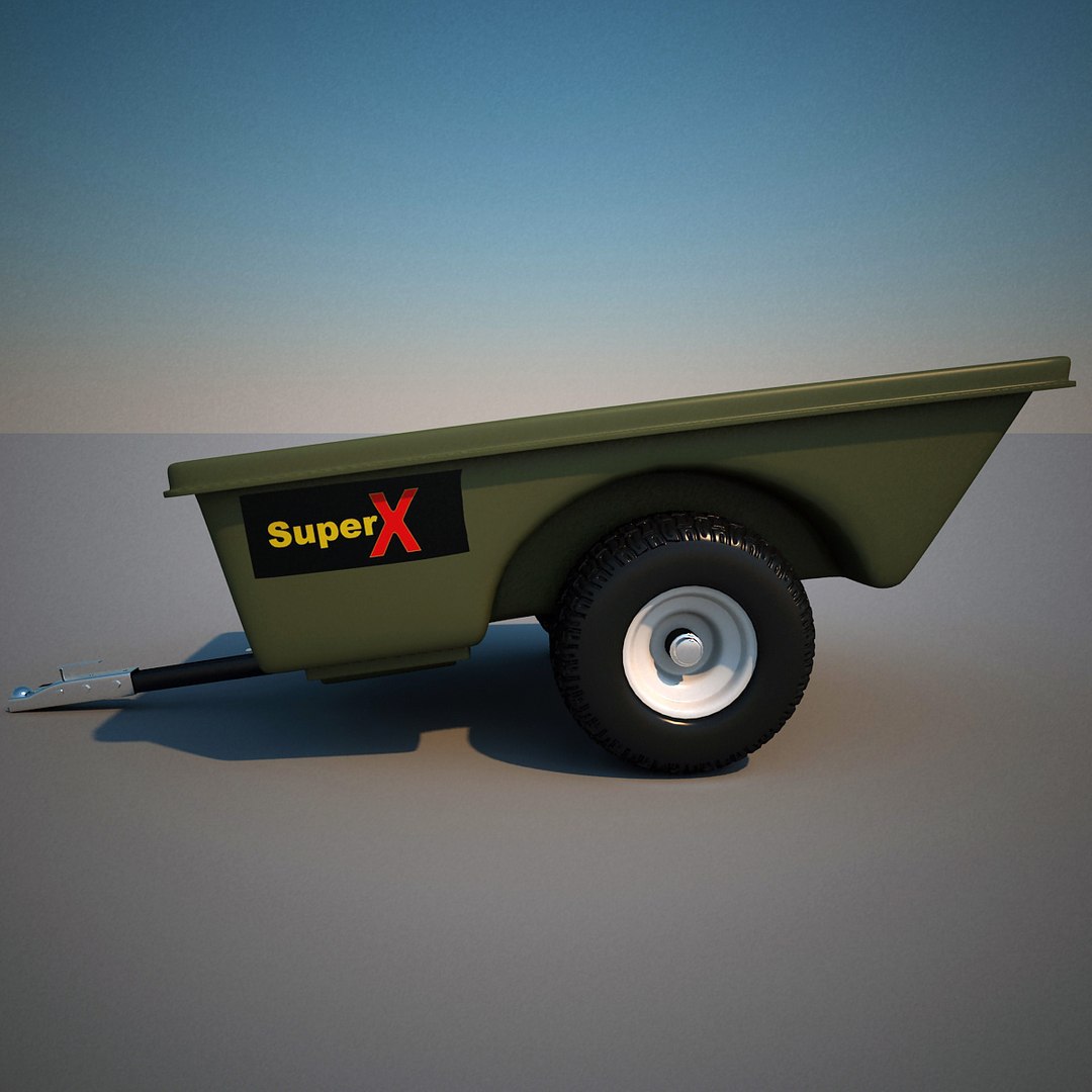 Utility Trailer V4 3d Model